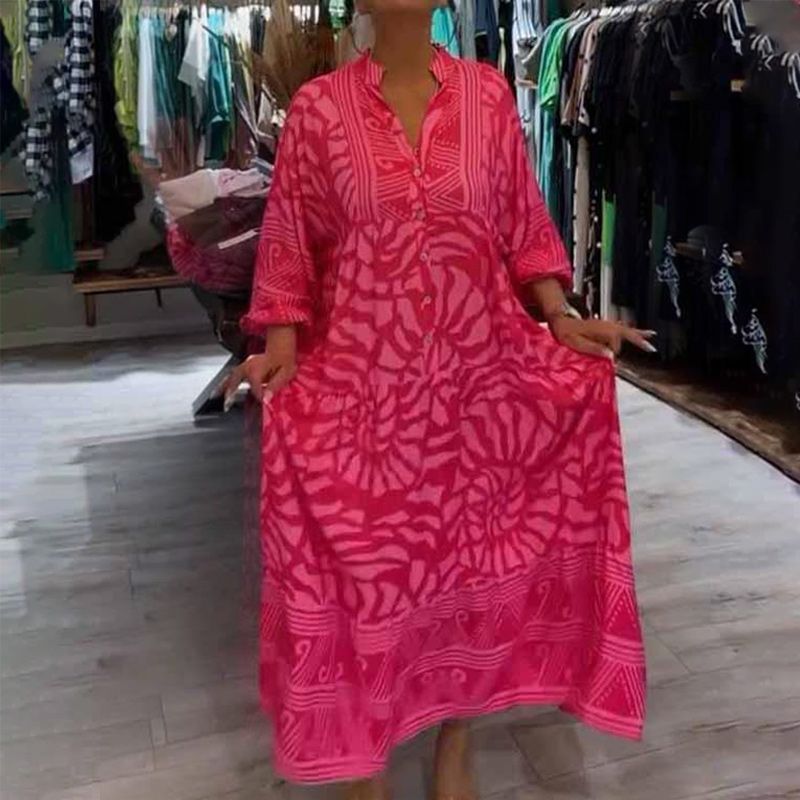 Azzon | Behageligt damekjole med moderne print – Norado